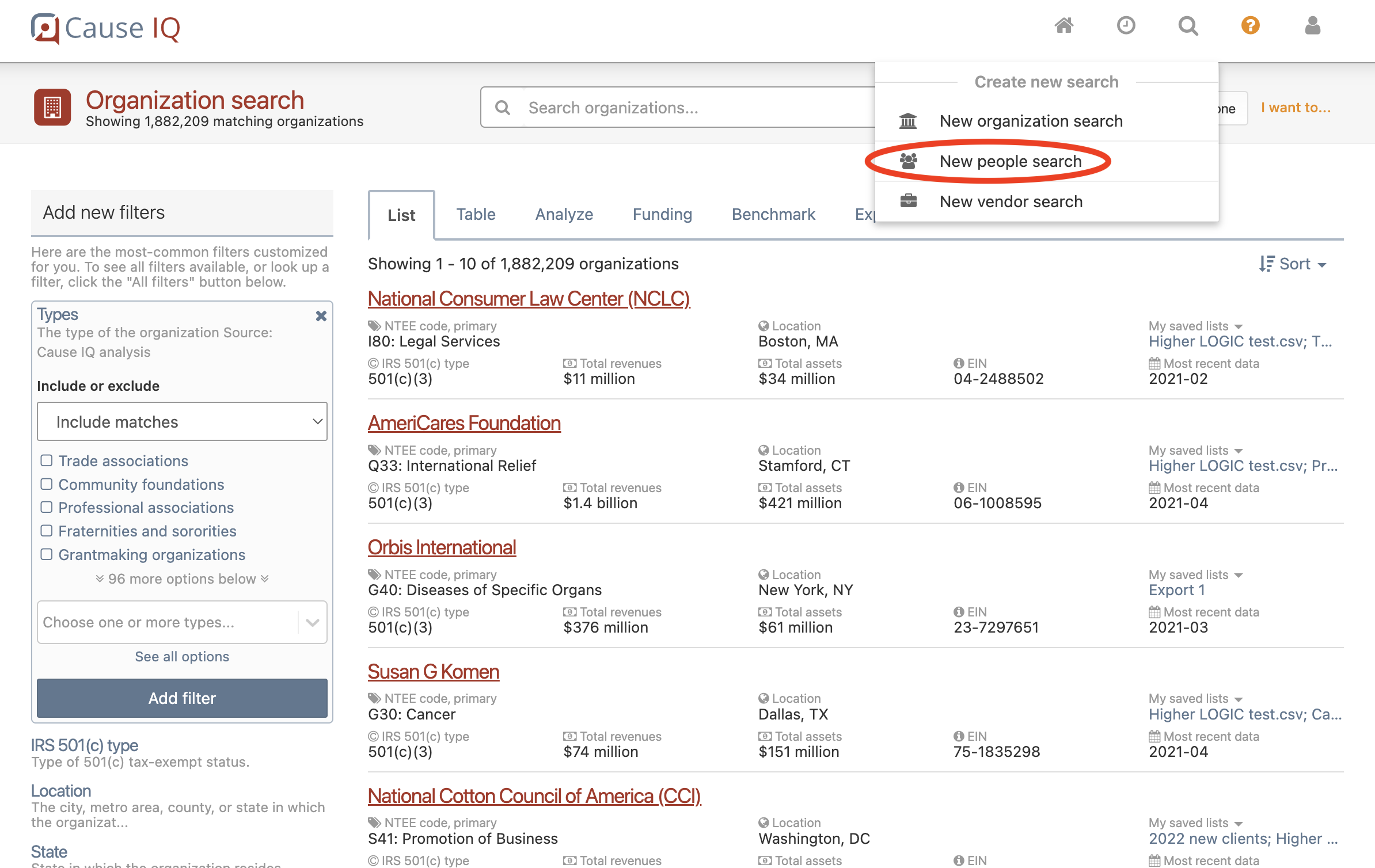 Find A Specific Person By Name Title Or Keyword Cause IQ